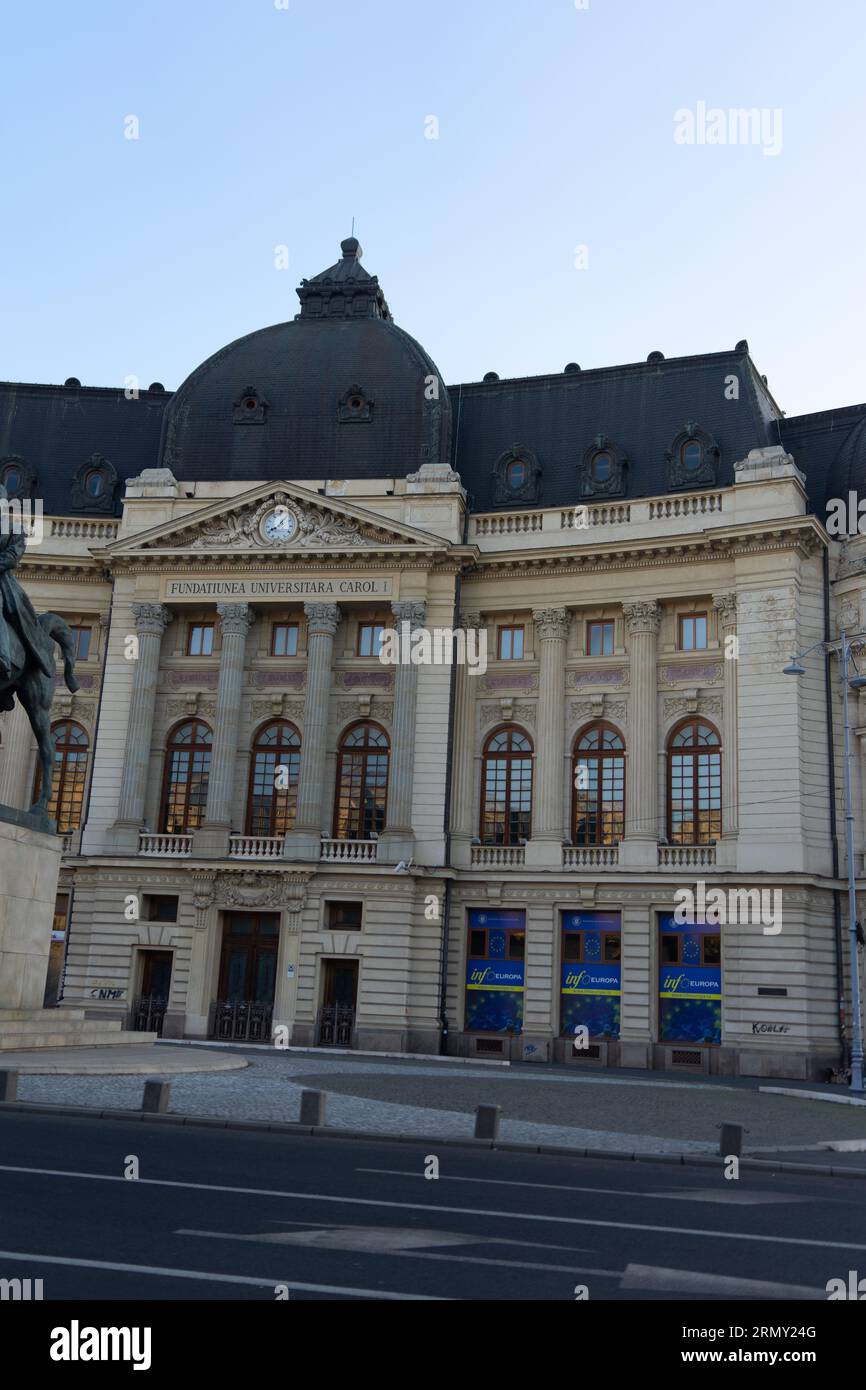 The National Library located on Calea Victoriei in Bucharest, Romania ...