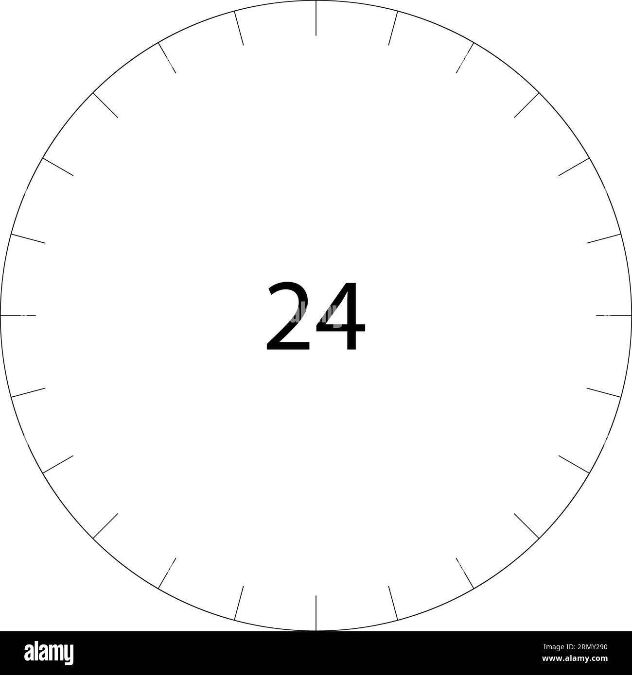 Circle dial scale division round template circular dial scales 24 Stock ...