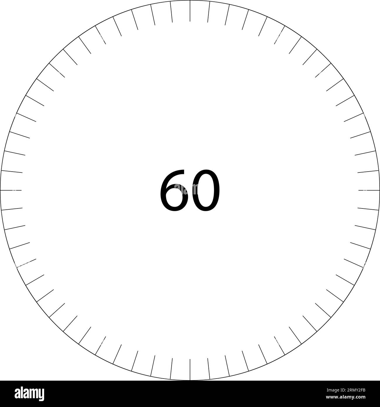 Circle dial scale division round template circular dial scales 60 Stock ...
