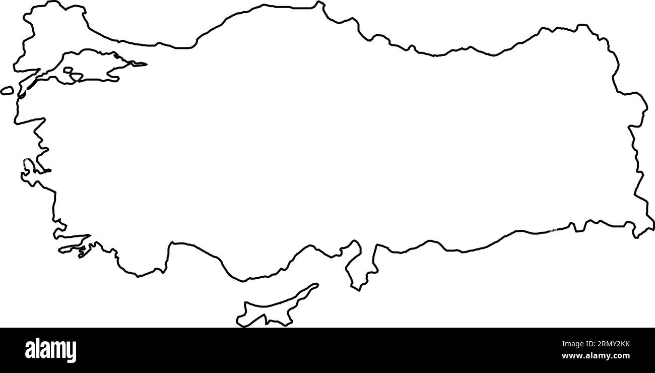 Outline country state Turkey border outline state Turkey Stock Vector ...