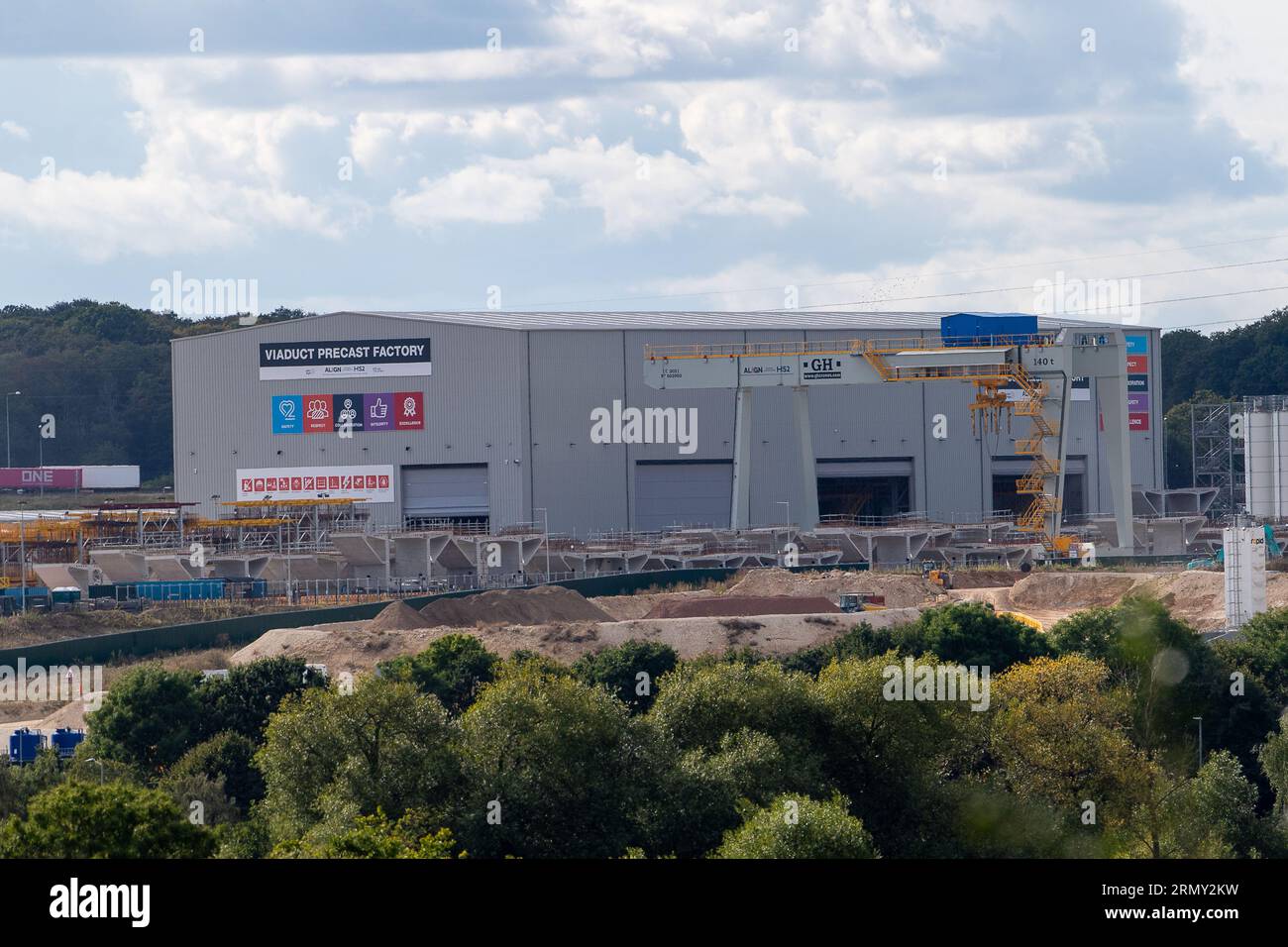 West Hyde, Hertfordshire, UK. 30th August, 2023. The HS2 Viaduct ...