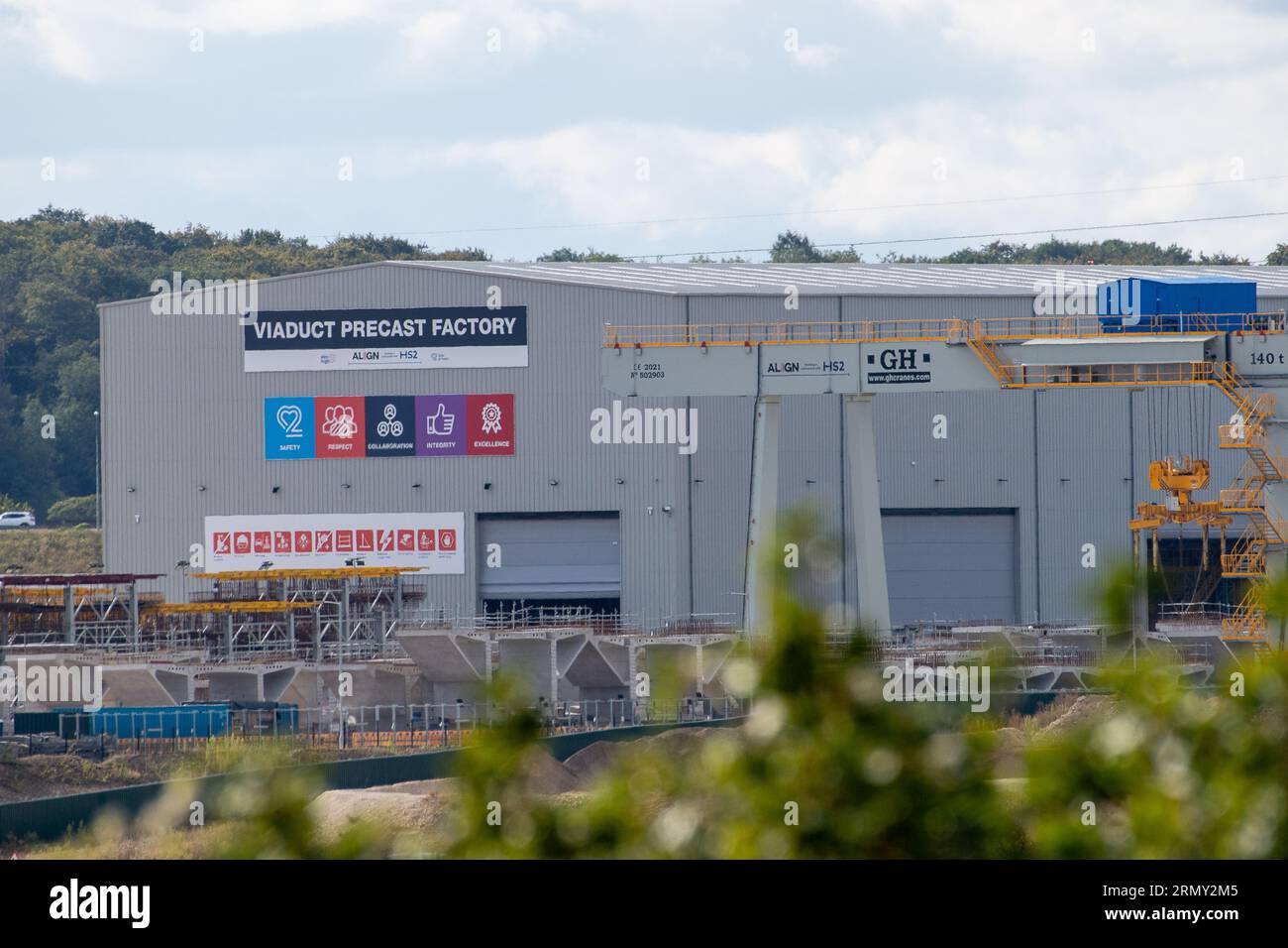 West Hyde, Hertfordshire, UK. 30th August, 2023. The HS2 Viaduct ...