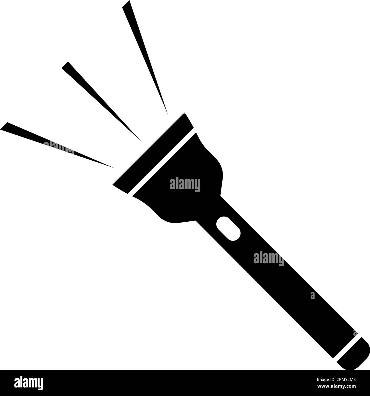 Flash light flashlight icon rays simple image lighting lantern Stock ...