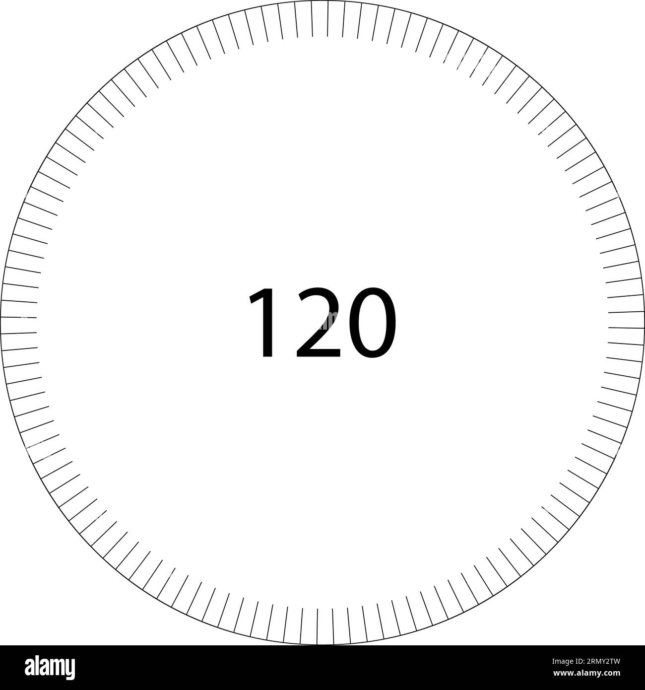 Circle dial scale division round template circular dial scales 120 ...