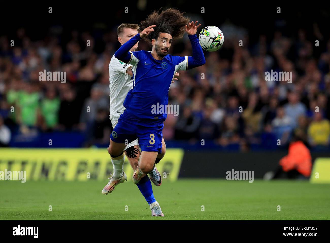 London, UK. 30th Aug, 2023. Marc Cucurella of Chelsea fouled by James ...