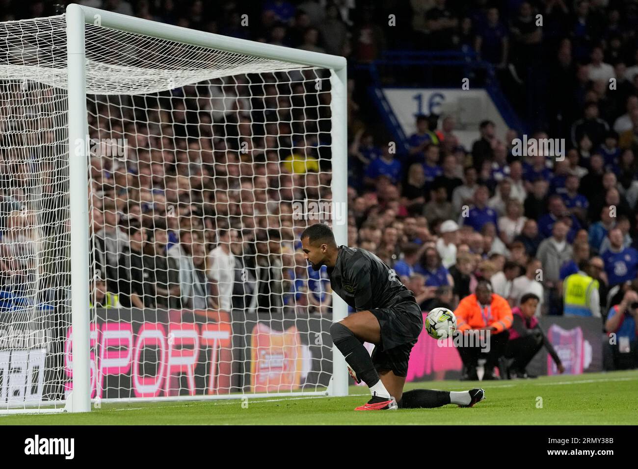 Chelsea's goalkeeper Robert Sanchez lets in the opening goal by AFC ...