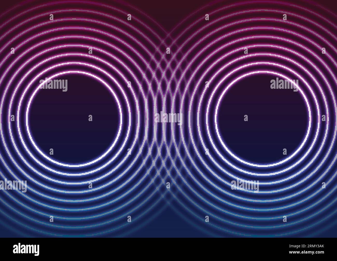 Laser neon circle rings abstract tech background. Vector design Stock ...