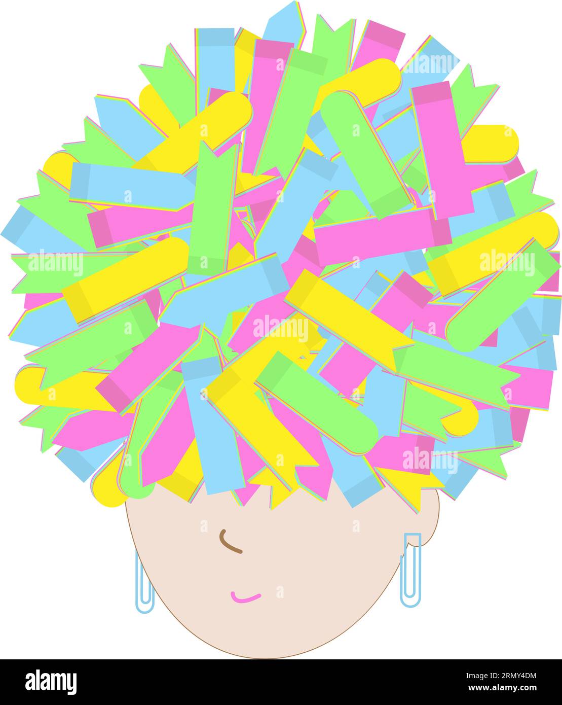 Woman face post it notes Stock Vector Images - Alamy