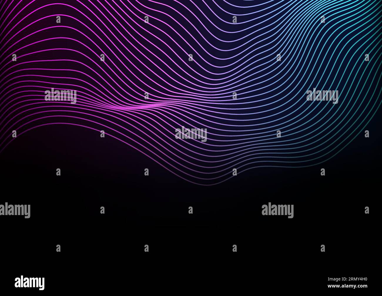 Blue ultraviolet neon wavy lines Stock Vector Images - Alamy