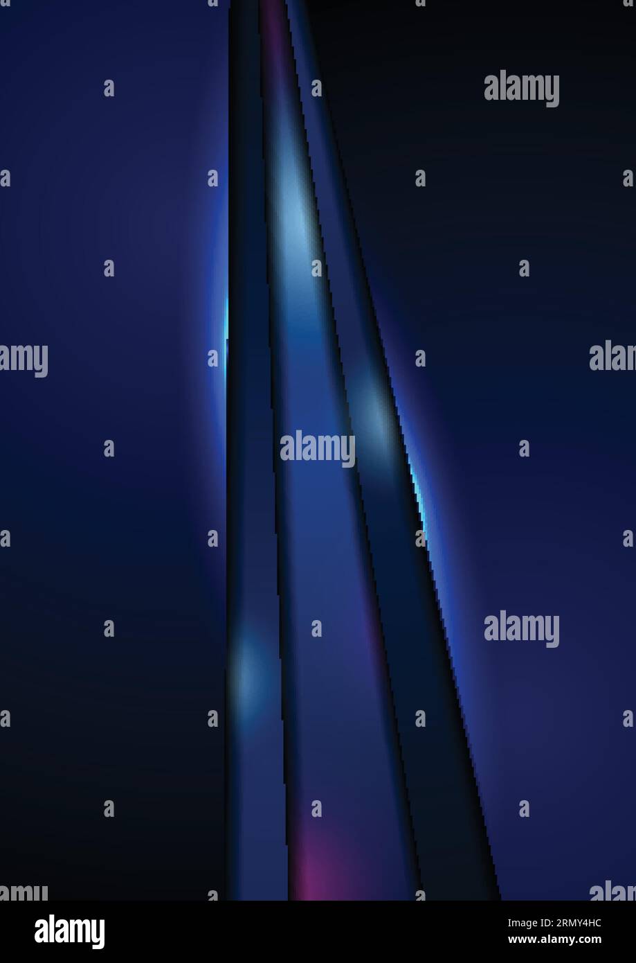 Dark blue glowing neon light abstract corporate background. Vector ...