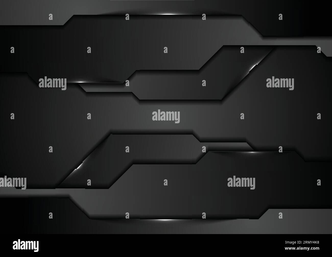 Black abstract technology background with white neon light . Vector ...