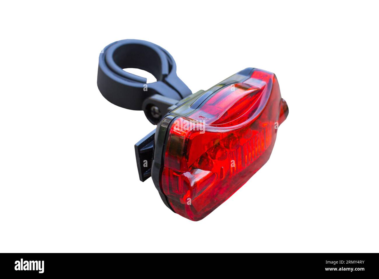 Safety lights for the bicycle on a white background Stock Photo - Alamy