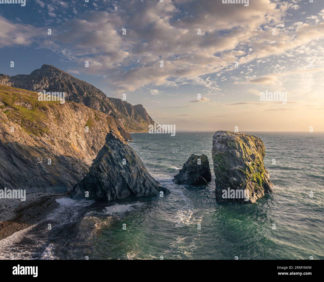 Sea stacks at Trefor, Llyn Peninsula, Gwynedd, Wales Stock Photo - Alamy