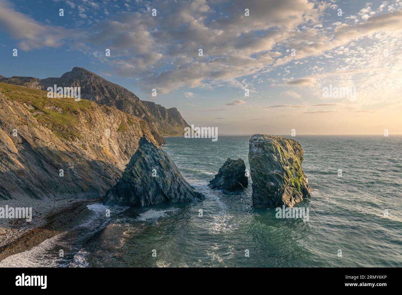 Sea stacks at Trefor, Llyn Peninsula, Gwynedd, Wales Stock Photo - Alamy