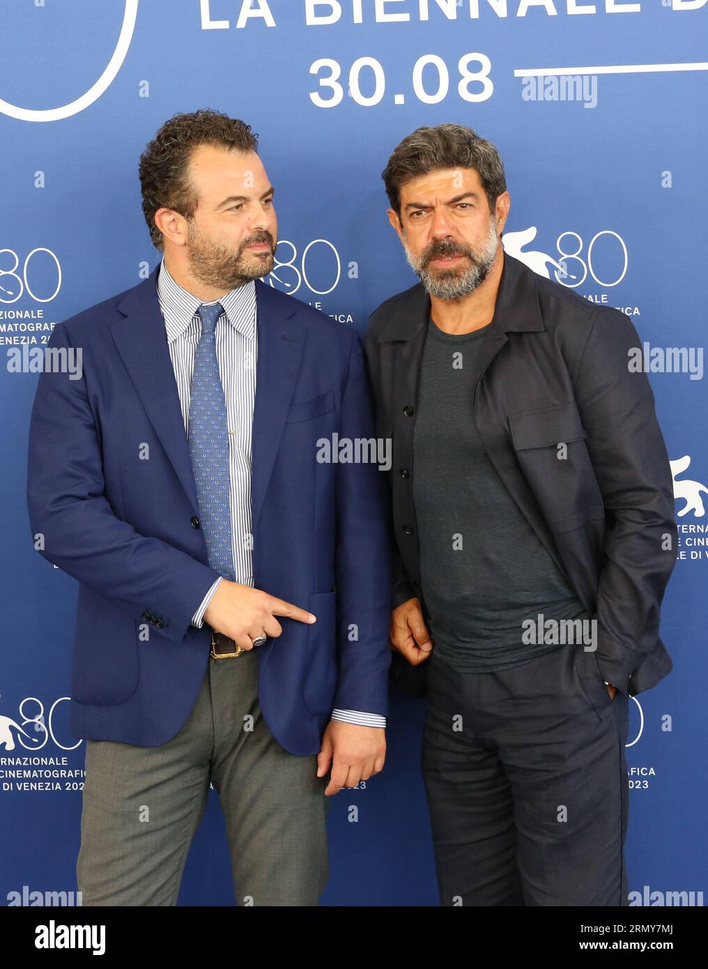 Venice, Italy, 30th August, 2023. Director Edoardo De Angelis, and ...