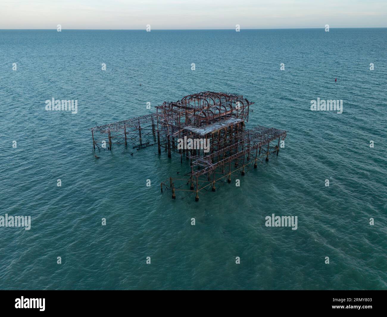 Brighton west pier aerial view hi-res stock photography and images - Alamy