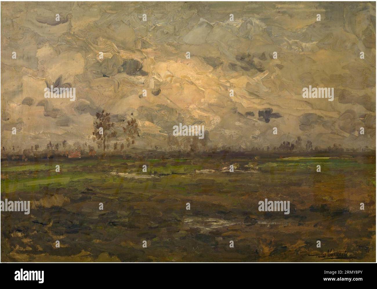 The heath 19th century by Théodore Verstraete Stock Photo - Alamy