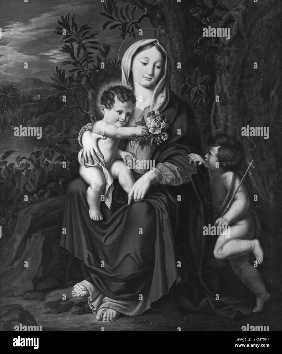 Jomfru Maria med Jesusbarnet og den lille Johannes between 1792 and ...