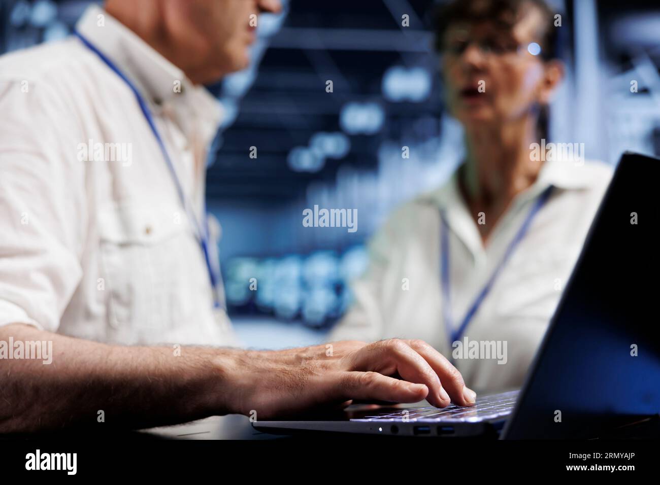 Octogenarian mechanics discussing how to best prevent strain on server ...
