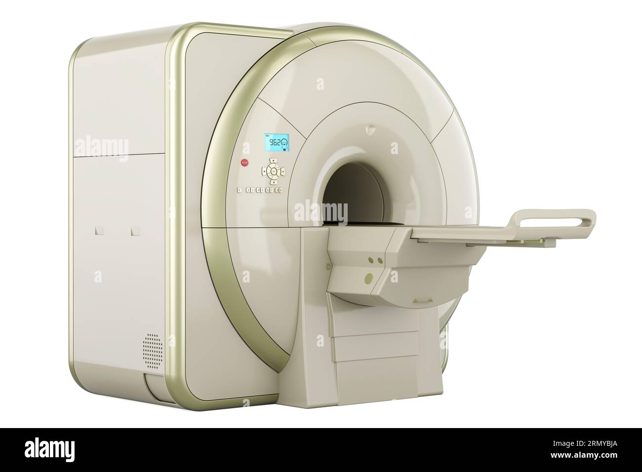 Magnetic Resonance Imaging Scanner, MRI. 3D rendering isolated on white ...