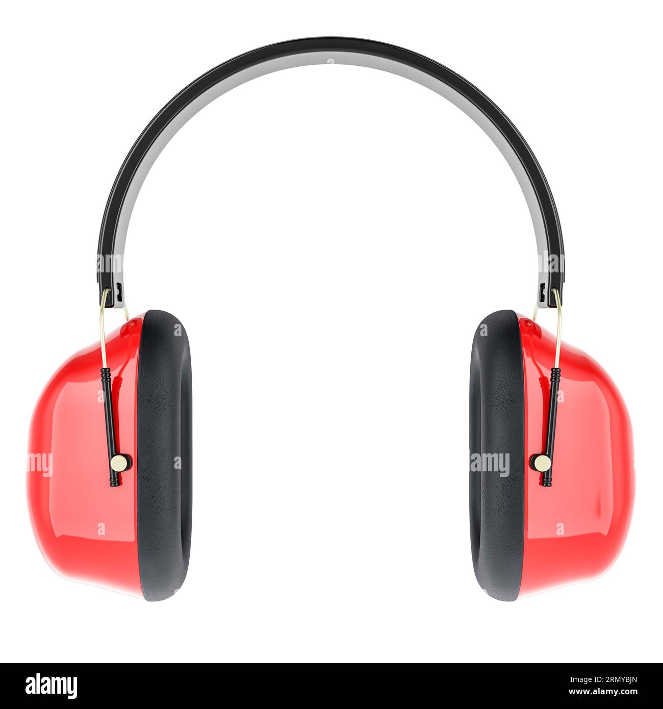 Ear Defenders, front view. 3D rendering isolated on white background ...