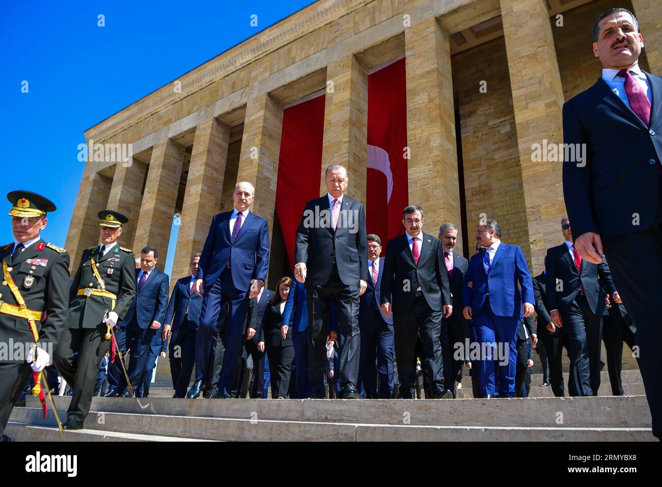 President of the Republic of Turkey, Recep Tayyip Erdo?an, walks in ...