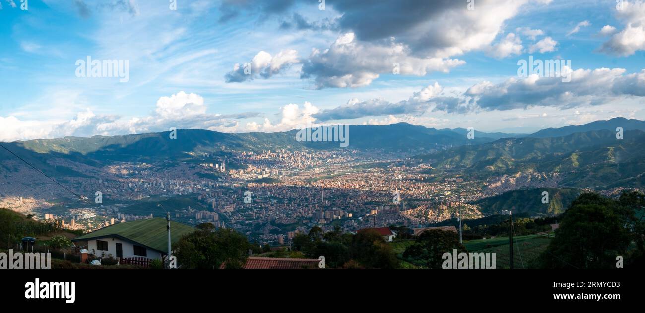 Medellin city colombia aerial panorama hi-res stock photography and ...