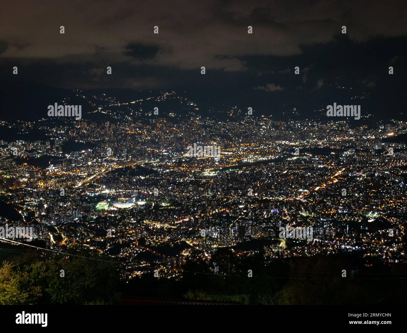 Medellin skyline night hi-res stock photography and images - Alamy