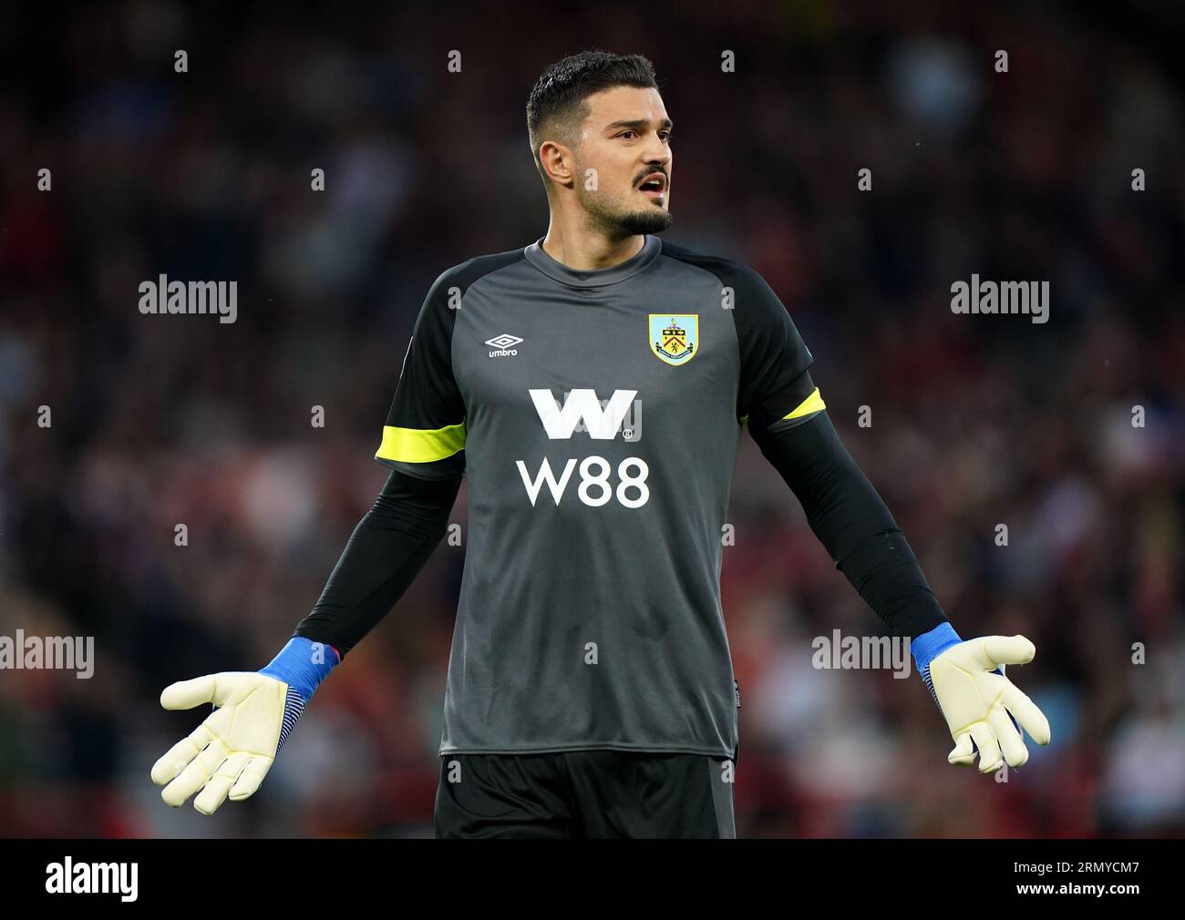 Burnley goalkeeper Arijanet Muric during the Carabao Cup second round ...
