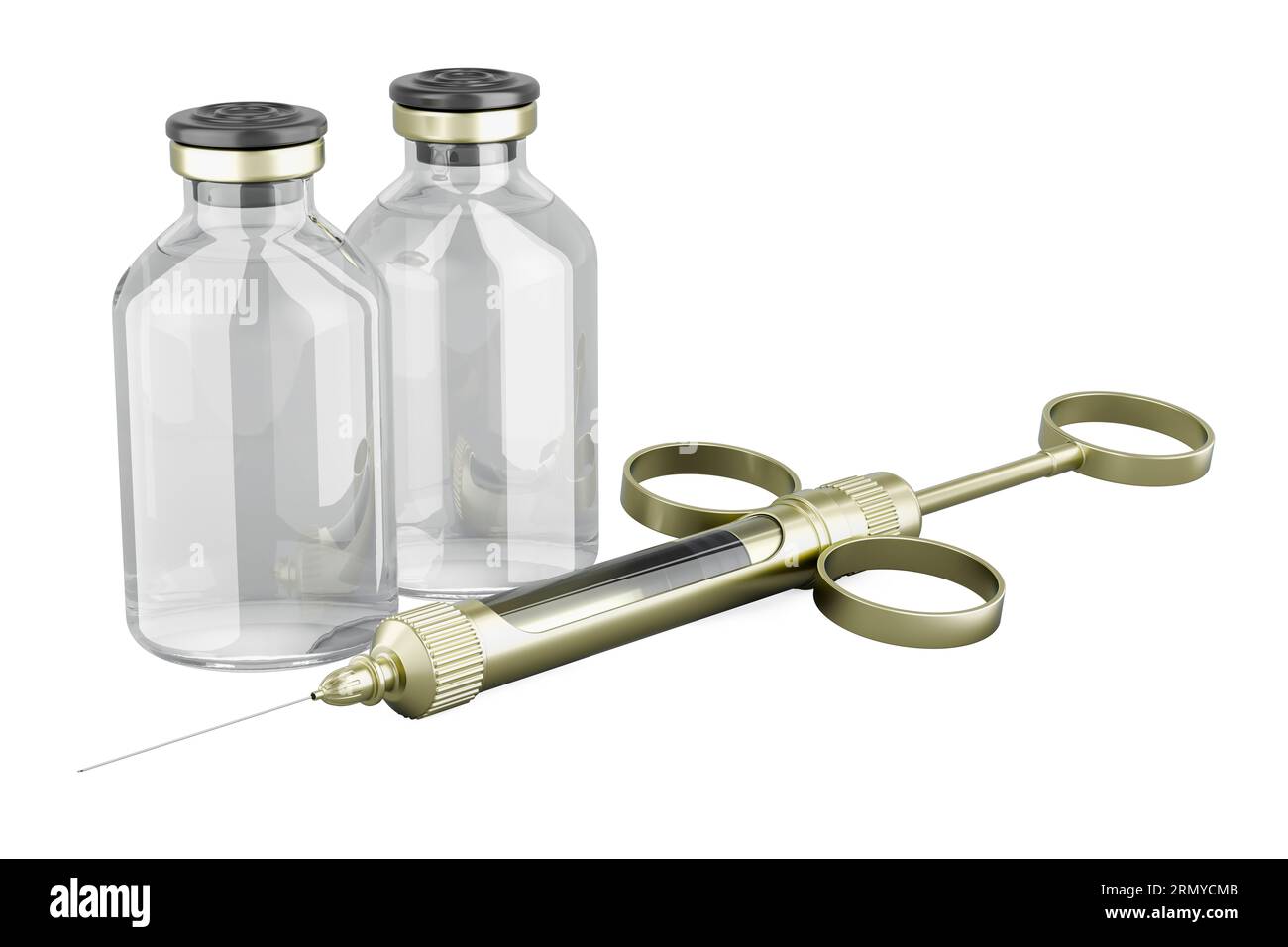 Carpool syringe for anesthesia medicament bottles full of drug for ...