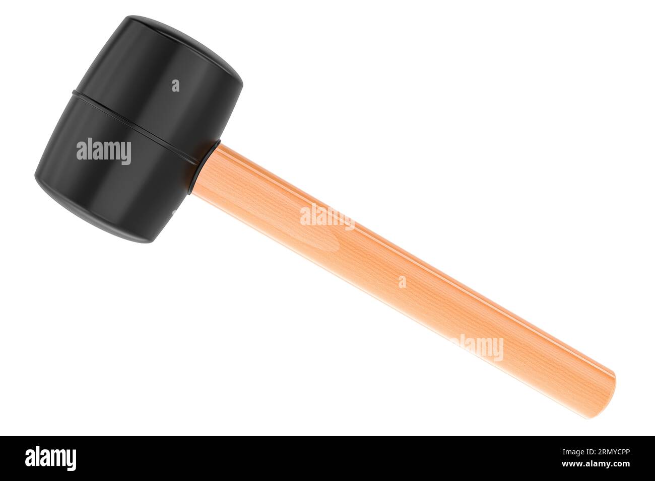 Rubber mallet, side view. 3D rendering isolated on white background ...
