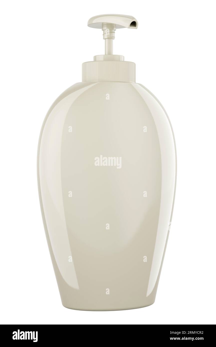 Soap bottle dispenser, 3D rendering isolated on white background Stock ...
