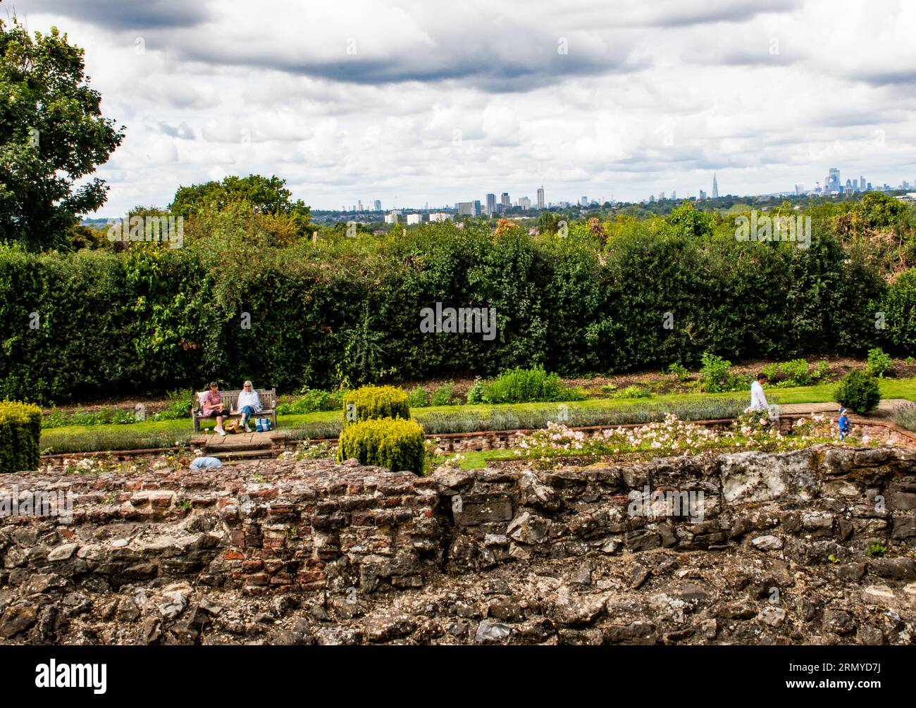 A panaramic view of 'The City of London' landscpe',from Eltham Palace ...