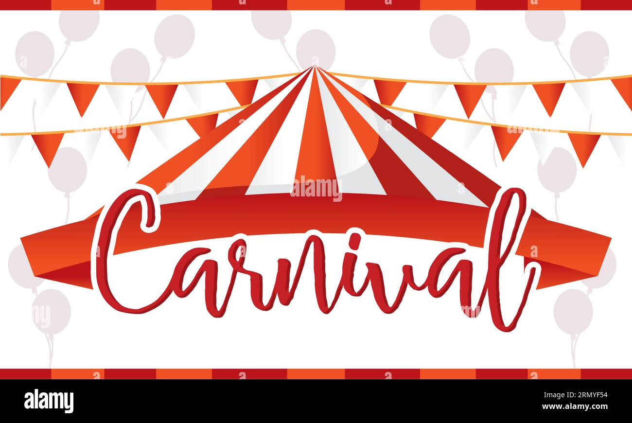 Isolated carnival tent roof Amusement park Vector Stock Vector Image ...