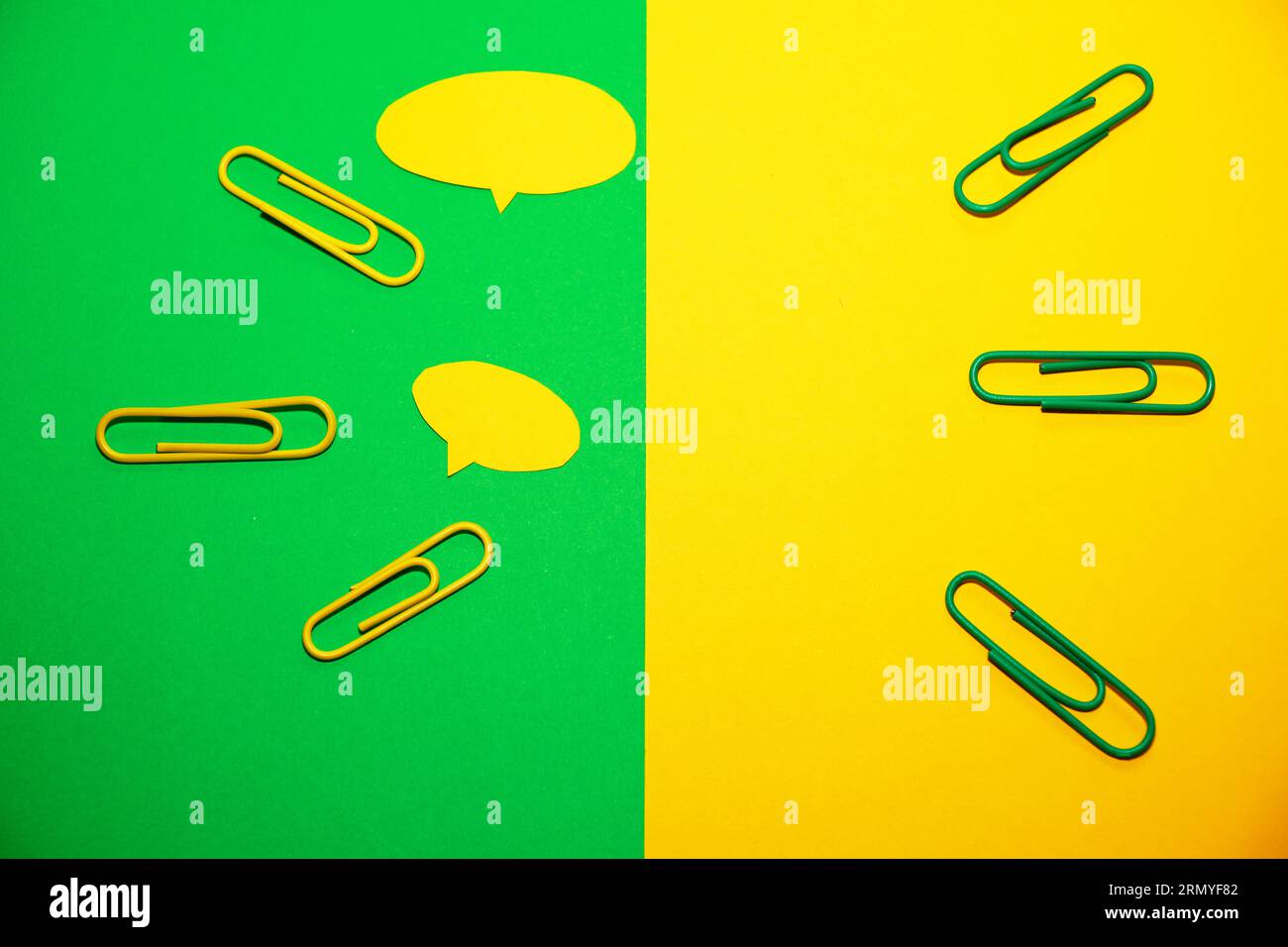 School resources with yellow and green background. Space to design and ...