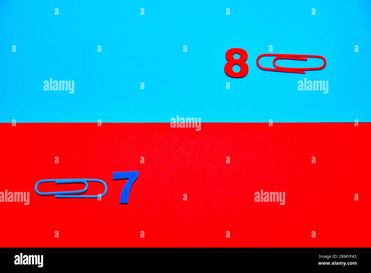 School resources with plain background and number seven and eight ...