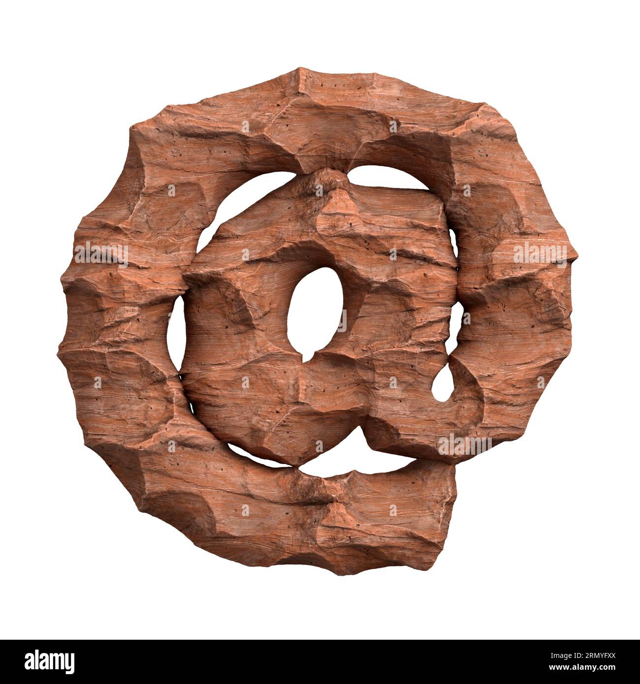 Desert sandstone email sign - 3d at sign red rock symbol - Suitable for ...