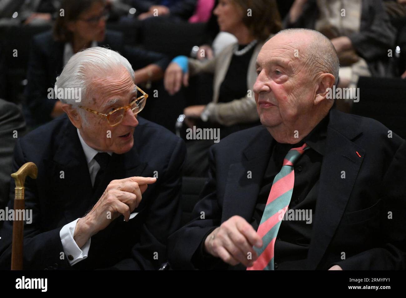 Munich, Germany. 30th Aug, 2023. The artist Georg Baselitz (r) and Duke ...