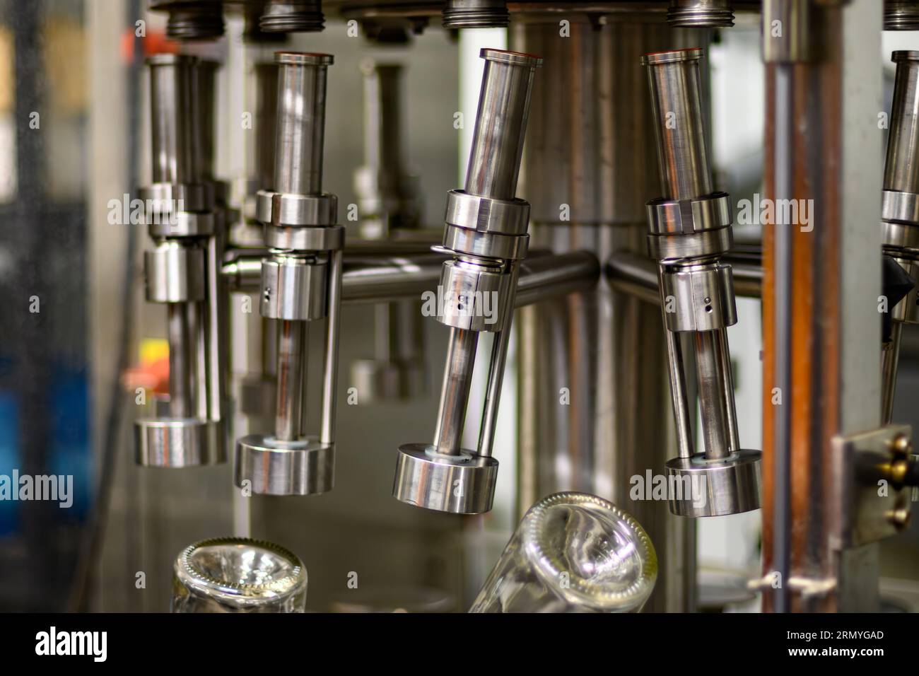 Equipment for disgorgement of champagne bottles. Visit of undergrounds ...