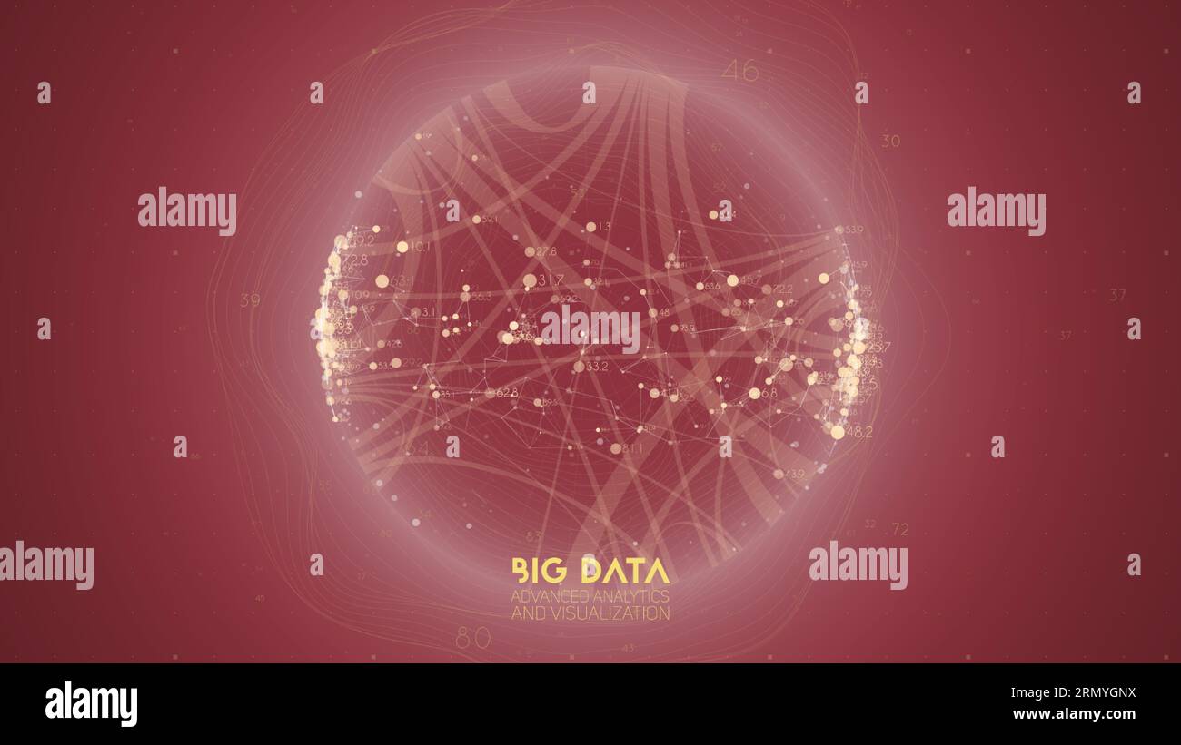 Big data visualization. Futuristic infographic. Information aesthetic ...