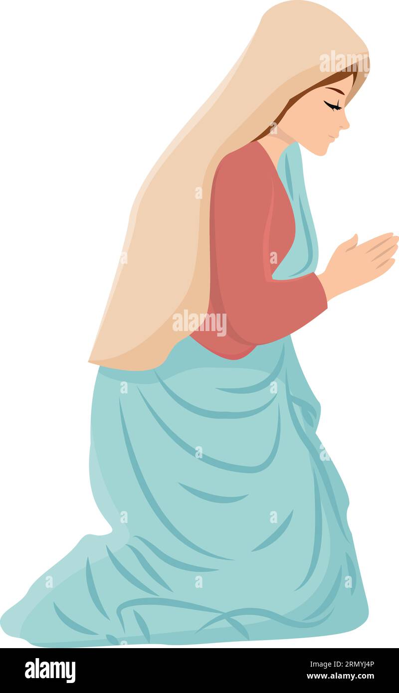 Isolated cute virgin mary character Vector Stock Vector Image & Art - Alamy