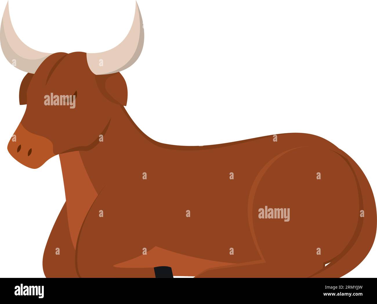Isolated cute ox sketch character Vector Stock Vector Image & Art - Alamy