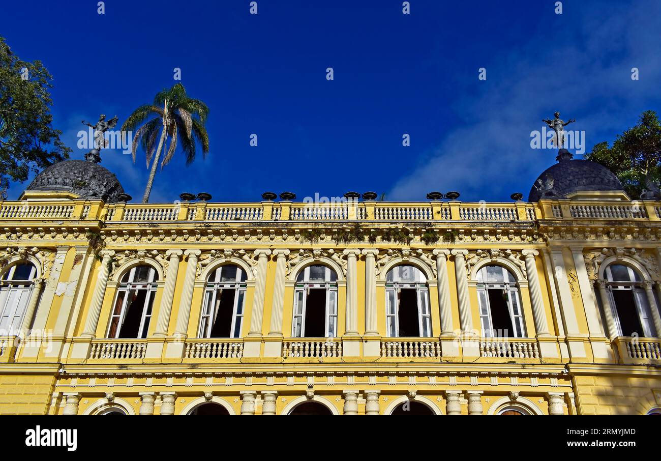 PETROPOLIS, RIO DE JANEIRO, BRAZIL - May 26, 2023: Yellow Palace facade ...