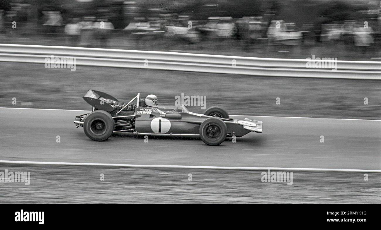 Jackie Stewart ina Tyrrell 001 at the 1970 Watkins Glen F1 Grand Prix, started 2nd, DNF Stock ...