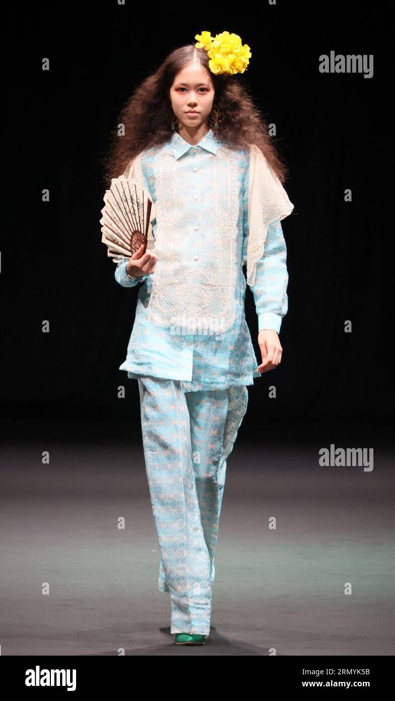 Tokyo, Japan. 30th Aug, 2023. A model displays a creation of "Bench ...