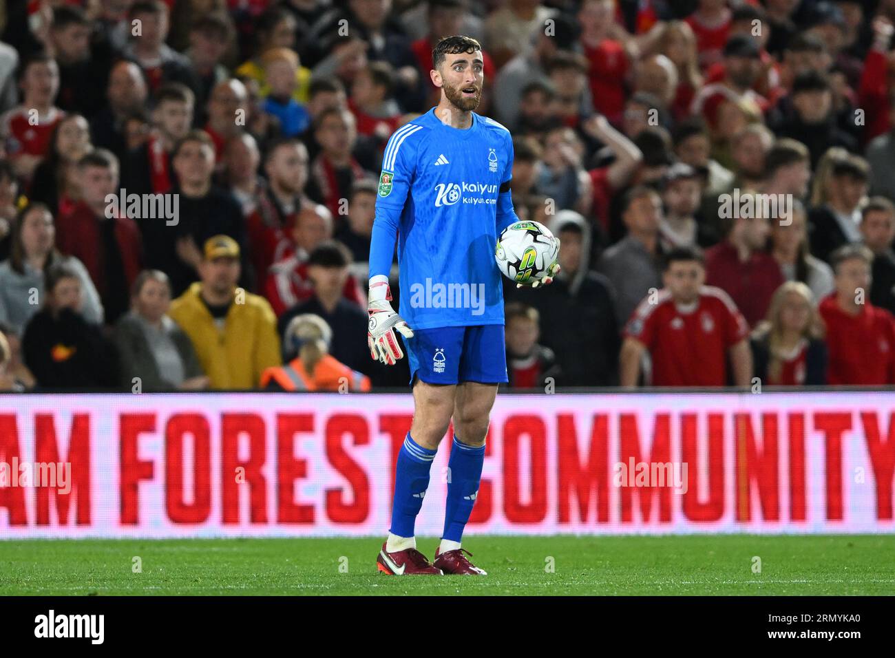 Matt Turner of Nottingham Forest during the Carabao Cup 2nd Round match ...