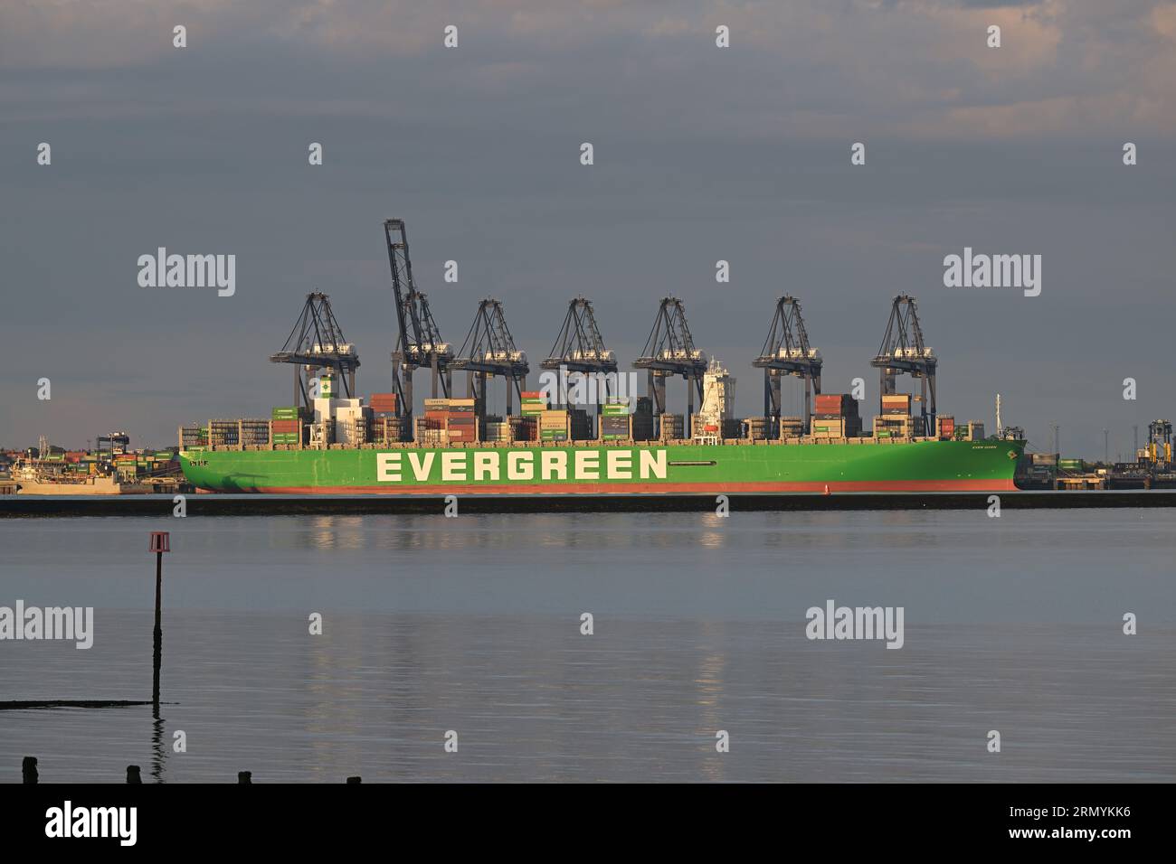 The Ever Given container ship at Felixstowe Docks Stock Photo - Alamy