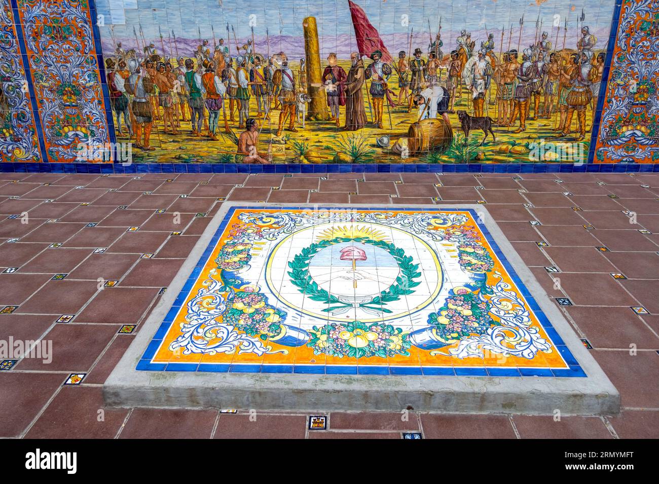 Spanish Style Arts and Decorative Painted Wall Mural Describing ...