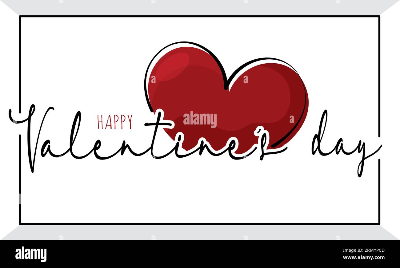 Horizontal valentine day invitational card with heart shape Vector ...