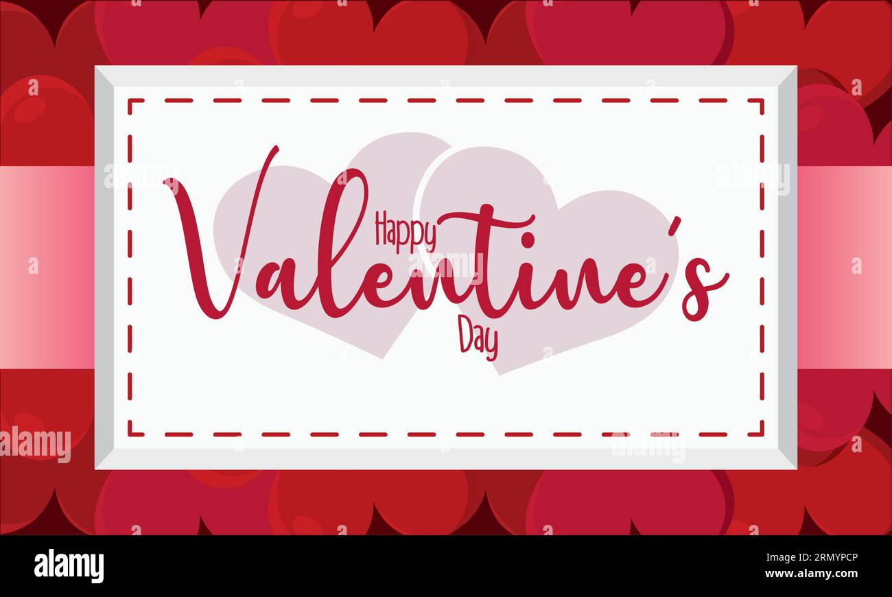Horizontal valentine day invitational card Vector Stock Vector Image ...